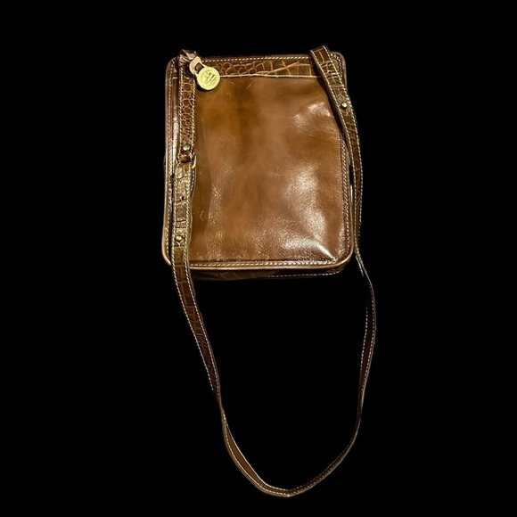 Brahmin | Bags | Brahmin Vintage Distressed Leather Croc Embossed ...